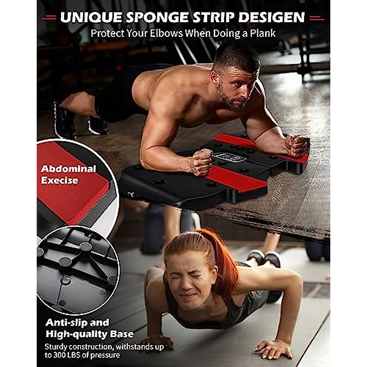 Push Up Board, Portable Home Gym, Push Up Bar Strength Training Equipment, Full Body Workout Set with 20 Accessories, Suitable for Training Muscle and Burning Fat, Workout Equipment for Home Fitness