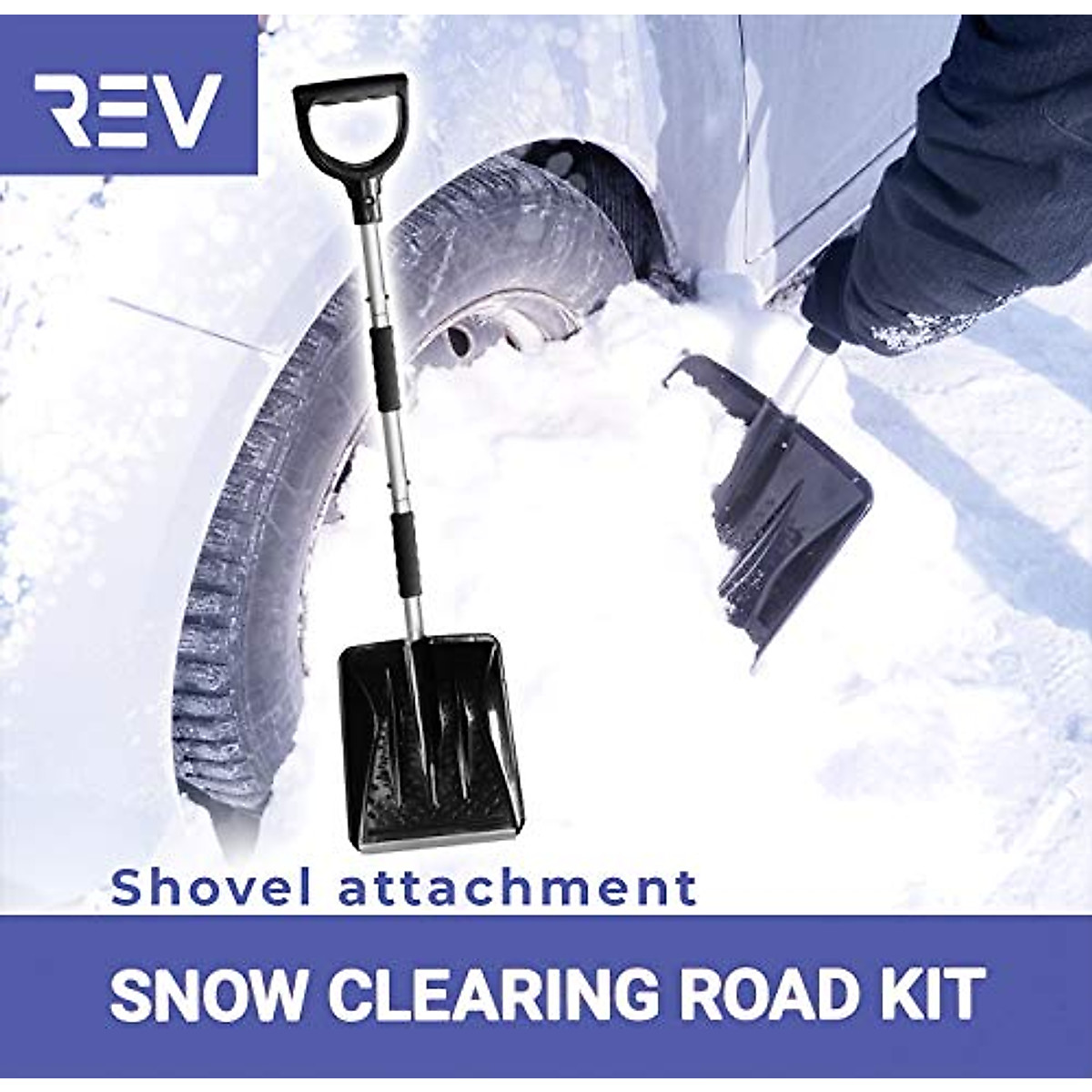 VViViD Snow Clearing Road Kit with Shovel, Ice Scraper and Ice Brush