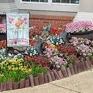 TURNMEON 8 Bundles Fake Flowers Outdoor Silk Flower UV Resistant Faux Flowers Shrubs Plastic Artificial Flowers Outside Fake Plants for Hanging Planters Porch Home Window Spring Summer Decor(Pink)