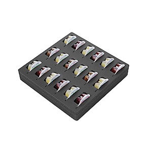 Polar Whale Cocktail Capsule Drawer Organizer Tray Insert Compatible with Bartesian for Kitchen Home Bar Party Waterproof Washable Black Foam 18 Compartment 12.5 x 12.5 Inches