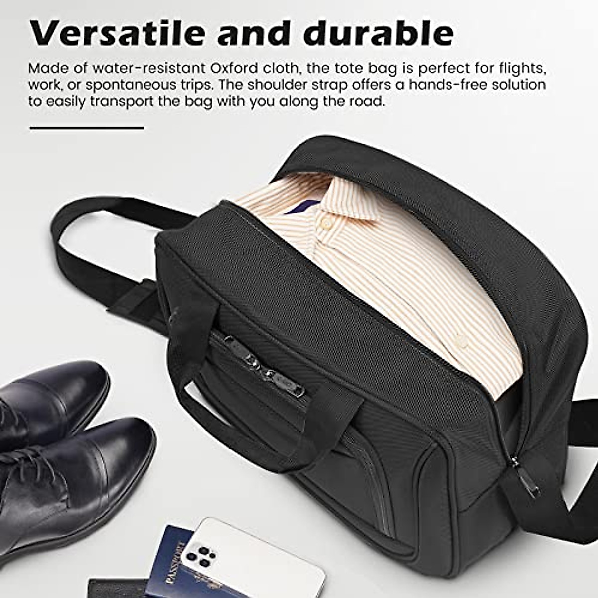 Coolife Luggage 4 Piece Set Suitcase TSA Lock Spinner Softshell lightweight(black+blue)