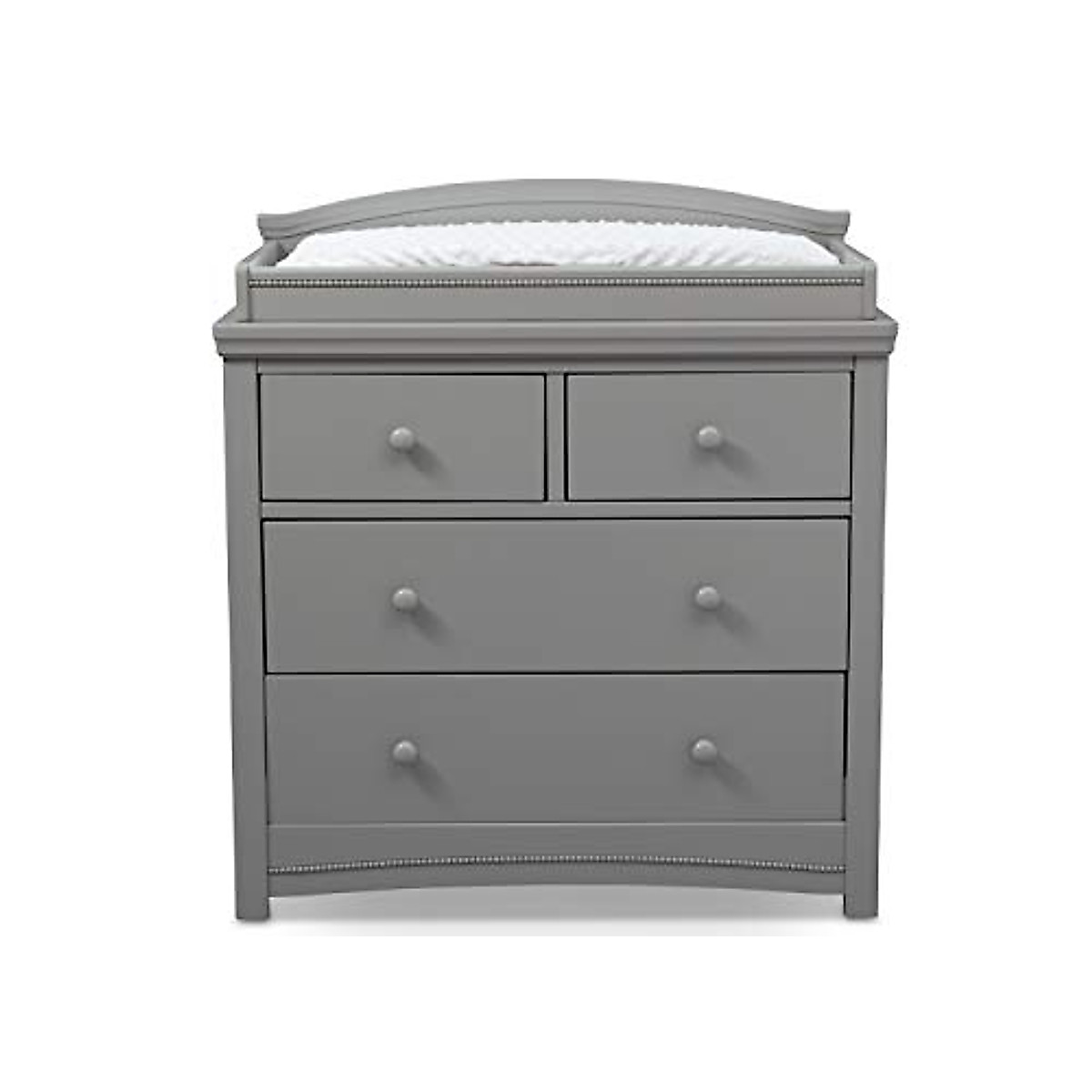 Simmons Kids SlumberTime Emma 4 Drawer Dresser with Changing Top, Greenguard Gold Certified, Grey