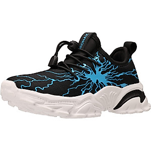 BRONAX Blue Boys Slip on Shoes Youth Laceless Sneakers Size 3 Comfortable Lightweight School Shoes Athletic Running Tennis for Big Kids