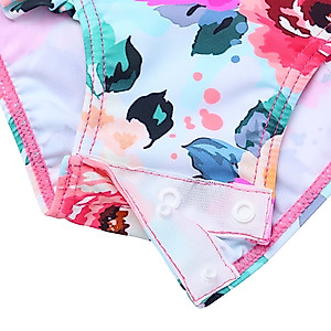 XFGIRLS Baby/Toddler Girls Swimsuit Long Sleeve One-Piece Bathing Suit Rash Guard for Kids UPF 50+ Swimwear