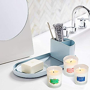 HELLY Soy Candle Strong Scented Candles - Aromatherapy Candles Long Lasting Candles White Frosted Glass Jar Candle (Lemon, Lavender, Rose ，Jasmine，Vanilla，Bergamot) -12 Pack