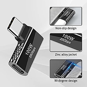 Duttek 90 Degree USB C Adapter - Fast Charging & 8K Support