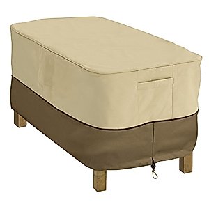 Classic Accessories Veranda Water-Resistant 48 Inch Rectangular Patio Coffee Table Cover, Outdoor Table Cover