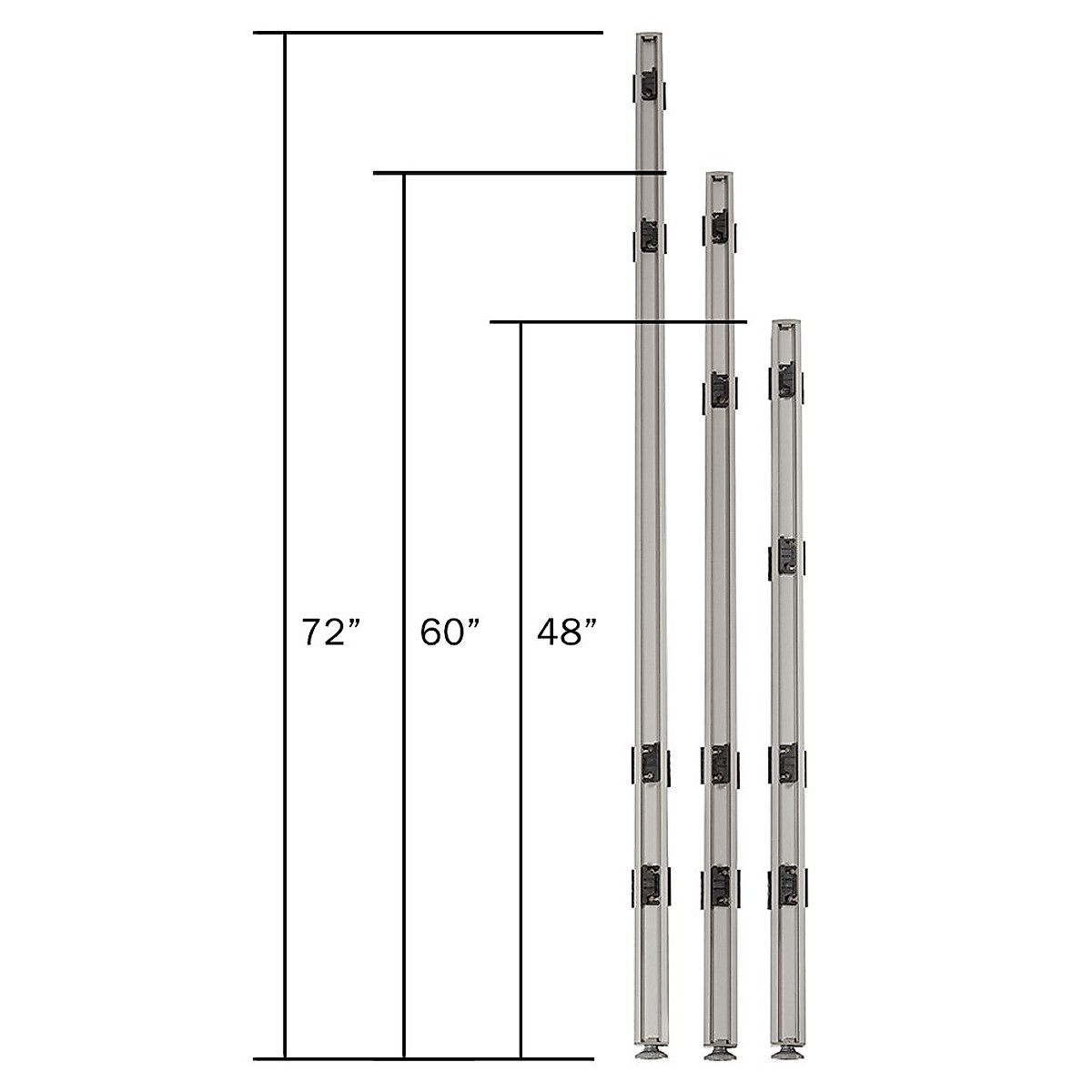 GOF Office Partition Single Full Fabric Panel (L-Post 72" h)
