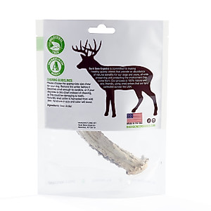 Buck Bone Organics Deer Antler Dog Bones, Premium Grade A - Natural Dog Treat, Made in Montana (Medium)