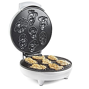 Fairy Mini Waffle Maker- Creates 7 Different Fairy Shaped Waffles in Minutes- A Fun and Cool Magical Breakfast for Kids & Adults - Electric Non-Stick Waffler Iron, Fairies Princess Gift for Girls