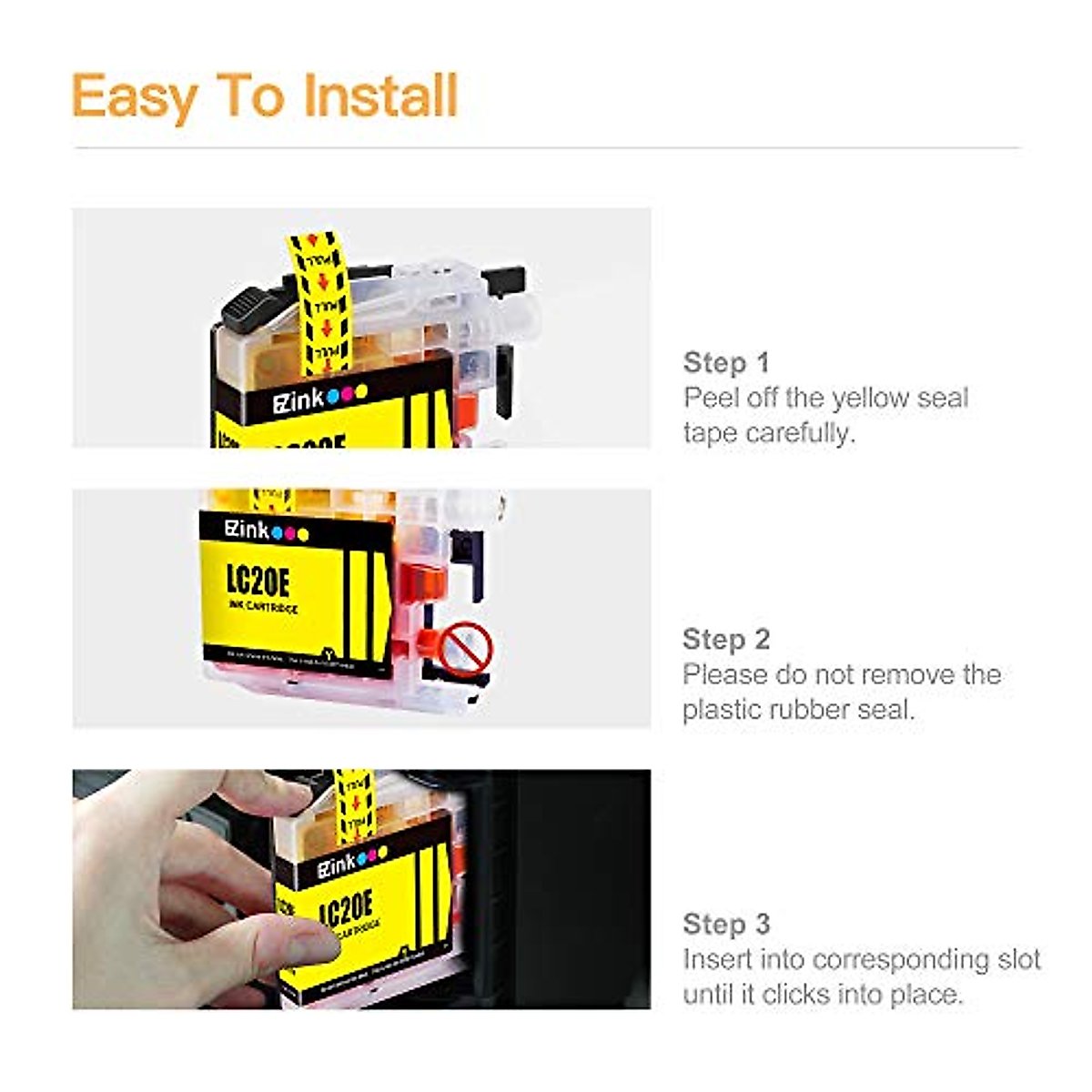 E-Z Ink (TM Compatible Ink Cartridge Replacement for Brother LC20E XXL for use with MFC-J985DW, MFC-J775DW, MFC-J5920DW, MFC-J985DWXL, MFC-J775DWXL(4 Black, 2 Cyan, 2 Magenta, 2 Yellow, 10 Pack)