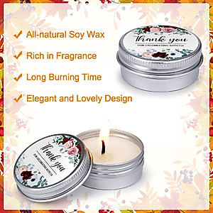 MTLEE 50 Pcs Wedding Candles Gift Wedding Favors for Guests 1 Oz Lavender Scented Soy Wax Candle Aromatherapy Candle Favors for Bridal Shower Rustic Wedding Party Guests(Thank You)