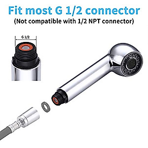 KES Kitchen Faucet Pull Down Sprayer Sink Faucet Pull Out Spray Head Kitchen Tap Replacement Part Polished Chrome, PFS4-CH