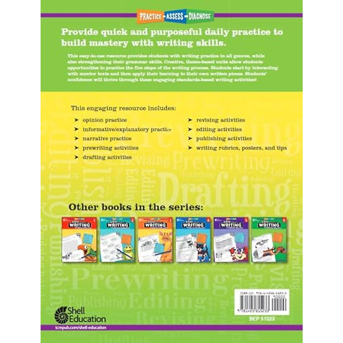 180 Days of Writing for Kindergarten - An Easy-to-Use Kindergarten Writing Workbook to Practice and Improve Writing Skills (180 Days of Practice)