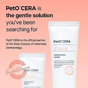 Breezytail PetO'Cera Expert Derma Care - Cream for Dogs | Ceramide Infused Skin Treatment | Moisturizes & Heals Rash, Hop Spots, Cracked Paws, Dry Irritated Skin | Hypoallergenic Daily Lotion 1.70o