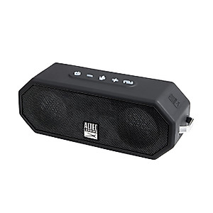Altec Lansing LifeJacket H2O 4 - Waterproof Bluetooth Speaker, Durable & Portable Speaker with Voice Assistant, 10 Hour Battery Life & 100 Foot Range, Black