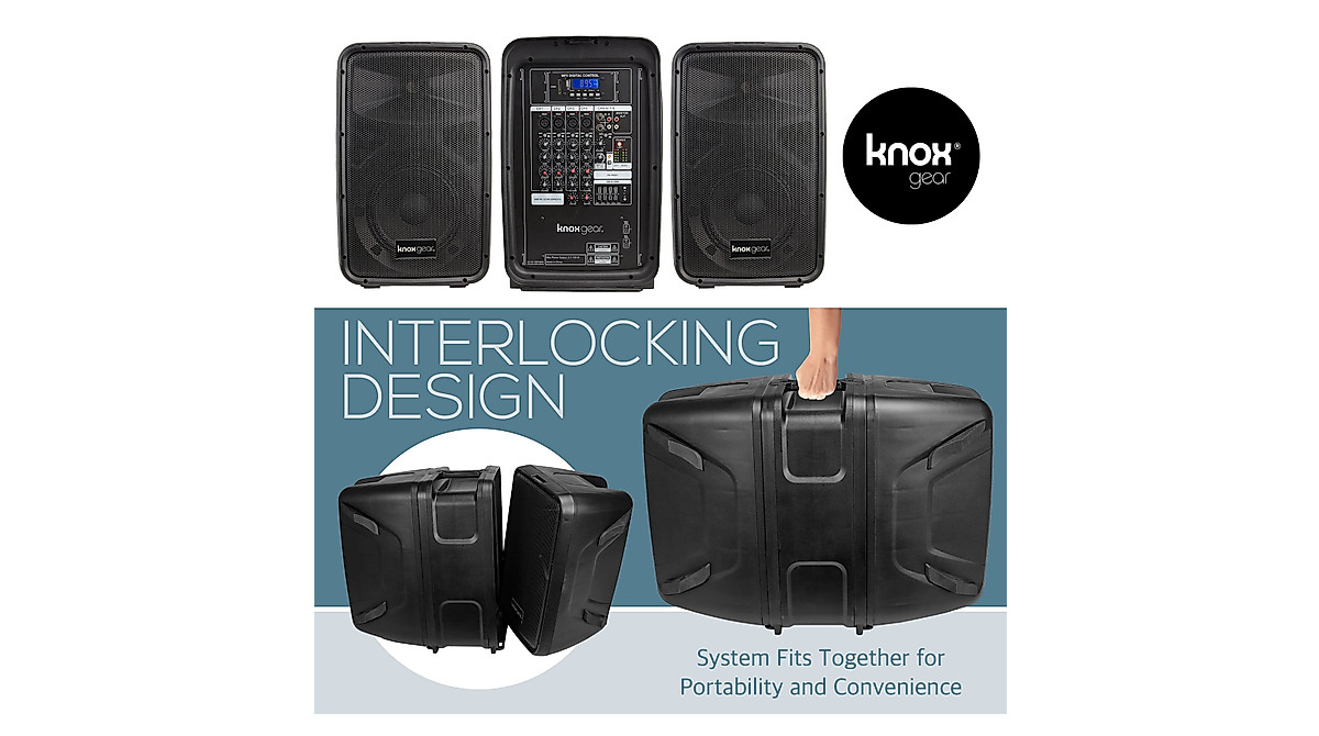 Portable DJ PA System with Mixer & Speakers - Knox Gear
