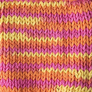 Lily Sugar 'N Cream The Original Ombre Yarn, 2oz, Gauge 4 Medium, 100% Cotton, Playtime - Machine Wash & Dry