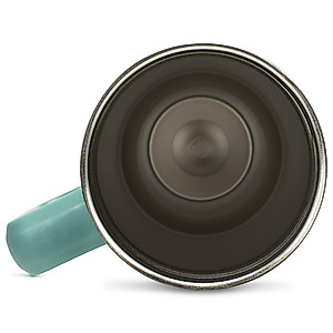 Elanze Designs Majestic Flying Dragon 40 oz. Stainless Steel, Large Water Bottle Coffee Mug, Spill & Leak Resistant, Thermal Travel Tumbler with Handle, Lid & Straw, Teal