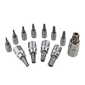 ABN Torx Plus Socket Set Star Bit Set, 5 Star Tamper Proof Torx Bit Set – 12-Piece Torx Set