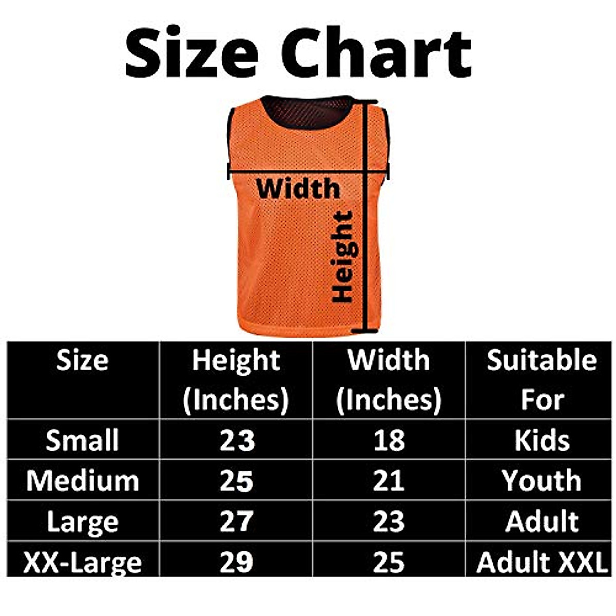 Athllete Reversible Pinnies (Set of 6 + Free Carry Bag) Basketball Soccer Training Vest Team Scrimmage Practice Jersey (Golden Yellow/Black 6 Jerseys, XX-Large)