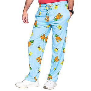 Mad Engine Spongebob Squarepants Pineapple House Lounge Pants - X-Large - Cartoon Pajama Pants - Christmas Pajama Pants - Funny PJ Pants
