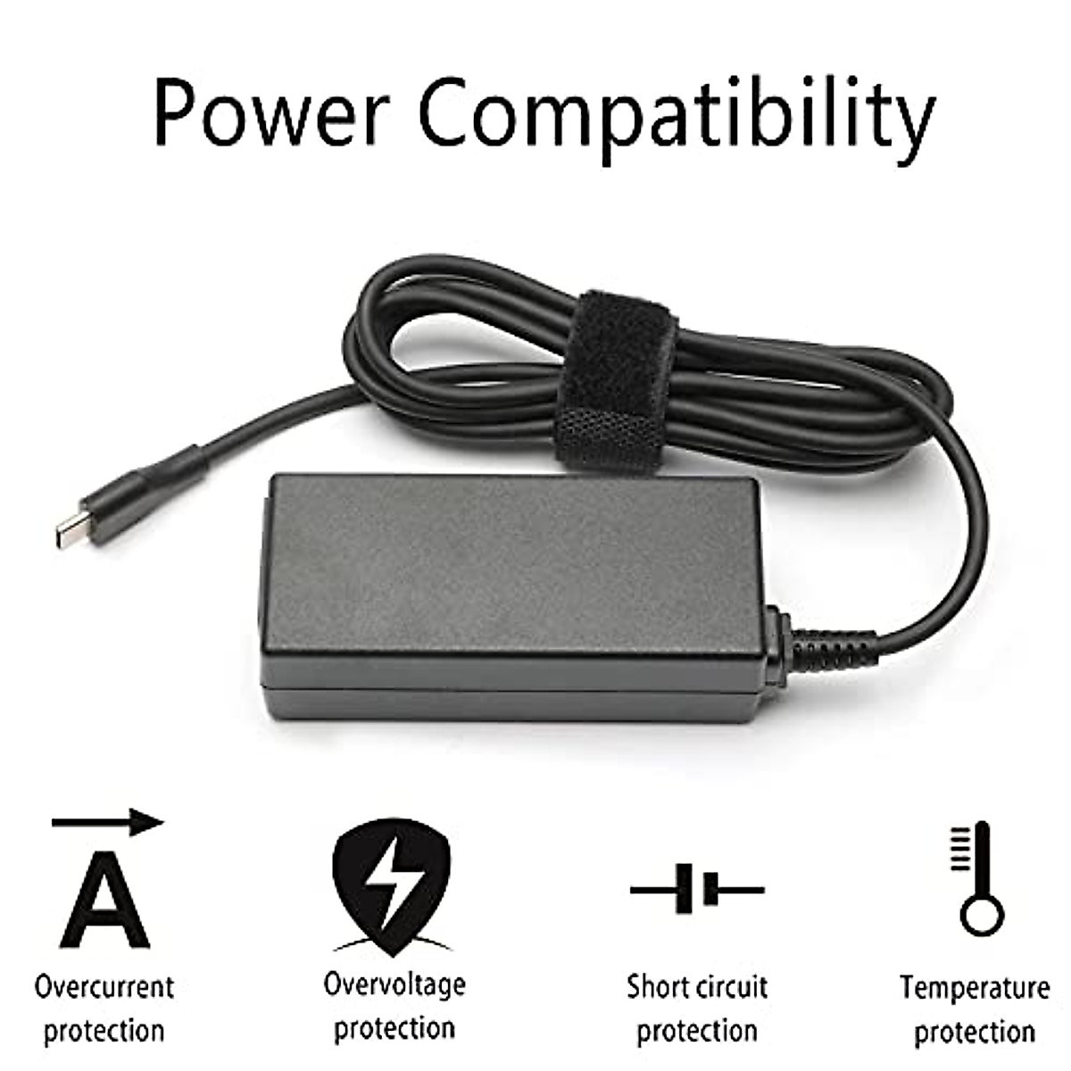 65W 45W USB C Laptop Power Replacement Adapter Charger for Lenovo Chromebook/Yoga/ThinkPad L580 L590 E580 E585 P43s P53s with Power Cord