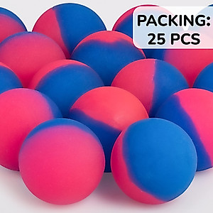 Entervending Bouncy Balls - Rubber Balls for Kids - Green and Blue ICY Bounce Balls - 25 Pcs Large Bouncy Ball 45 mm - Super Ball Vending Machine Toys - Bouncing Balls Party Favors