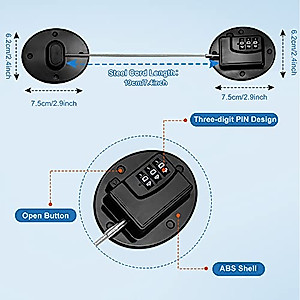 Fridge Lock AOSITE 1 Pcs Refrigerator Lock Combination Black Combo Fridge Locks for Adults Refrigerator Lock for Children Adhesive Freezer Door Lock Child Safe Refrigerator Lock for Kids