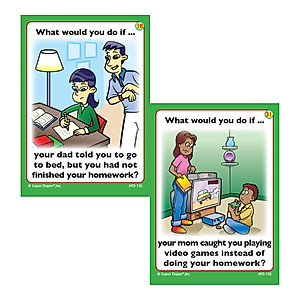 Super Duper Publications | What Would You Do at Home If… Fun Deck | Social Skills Flash Cards | Educational Learning Materials for Children