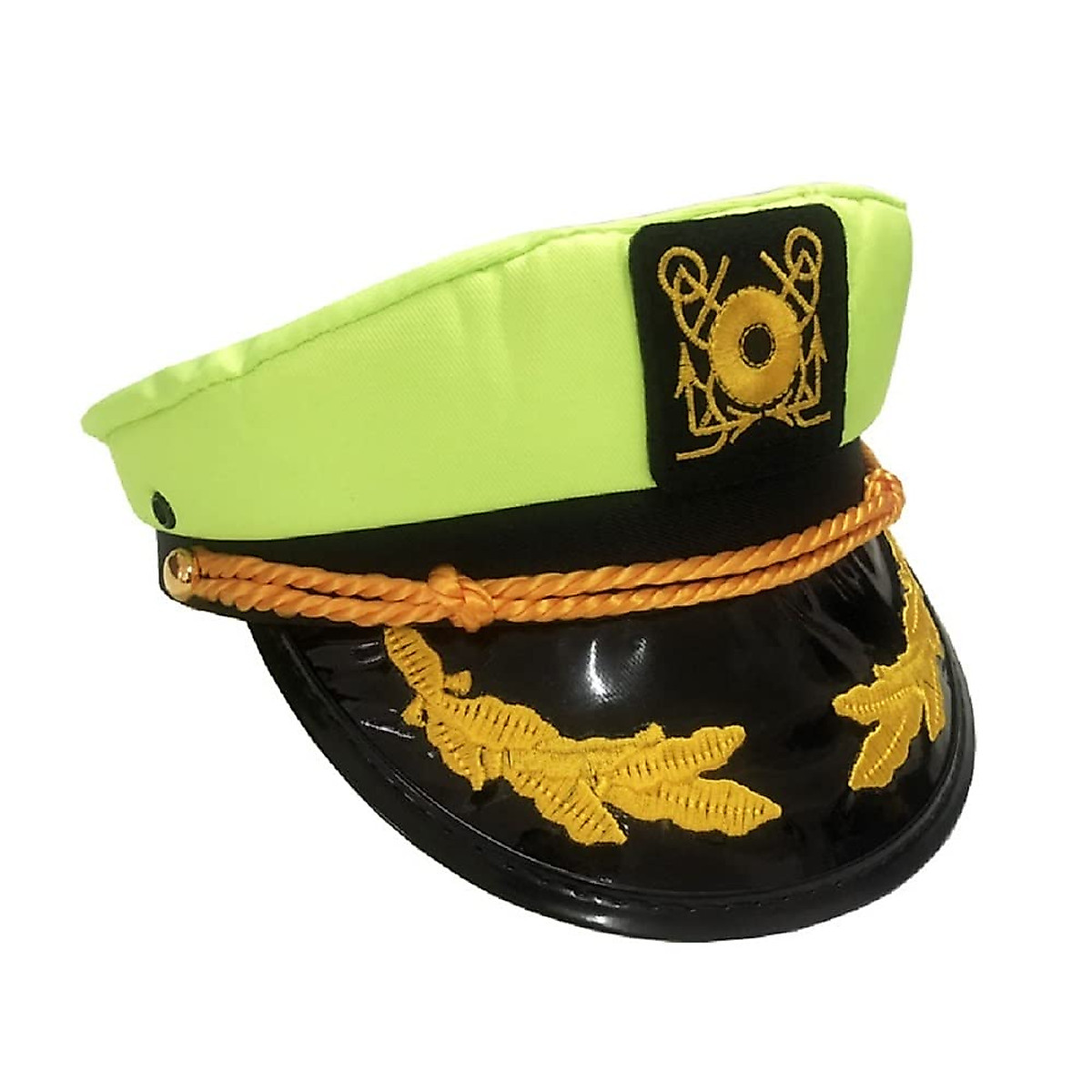 Seven27Sports Captain Hat or Sailor Hat, 5-Pack Adjustable (Pink, Purple, Blue, Green, White) - Yacht Rock Party Attire, Bride Captain Hat, Sailor Costume