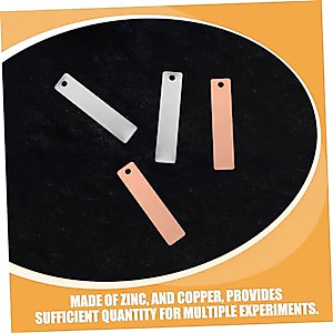 HEMOTON 8 Pairs Zinc Anode Copper Plate Zinc Copper Fruit Battery Experiment Supplies Anode for Zinc Electroplating