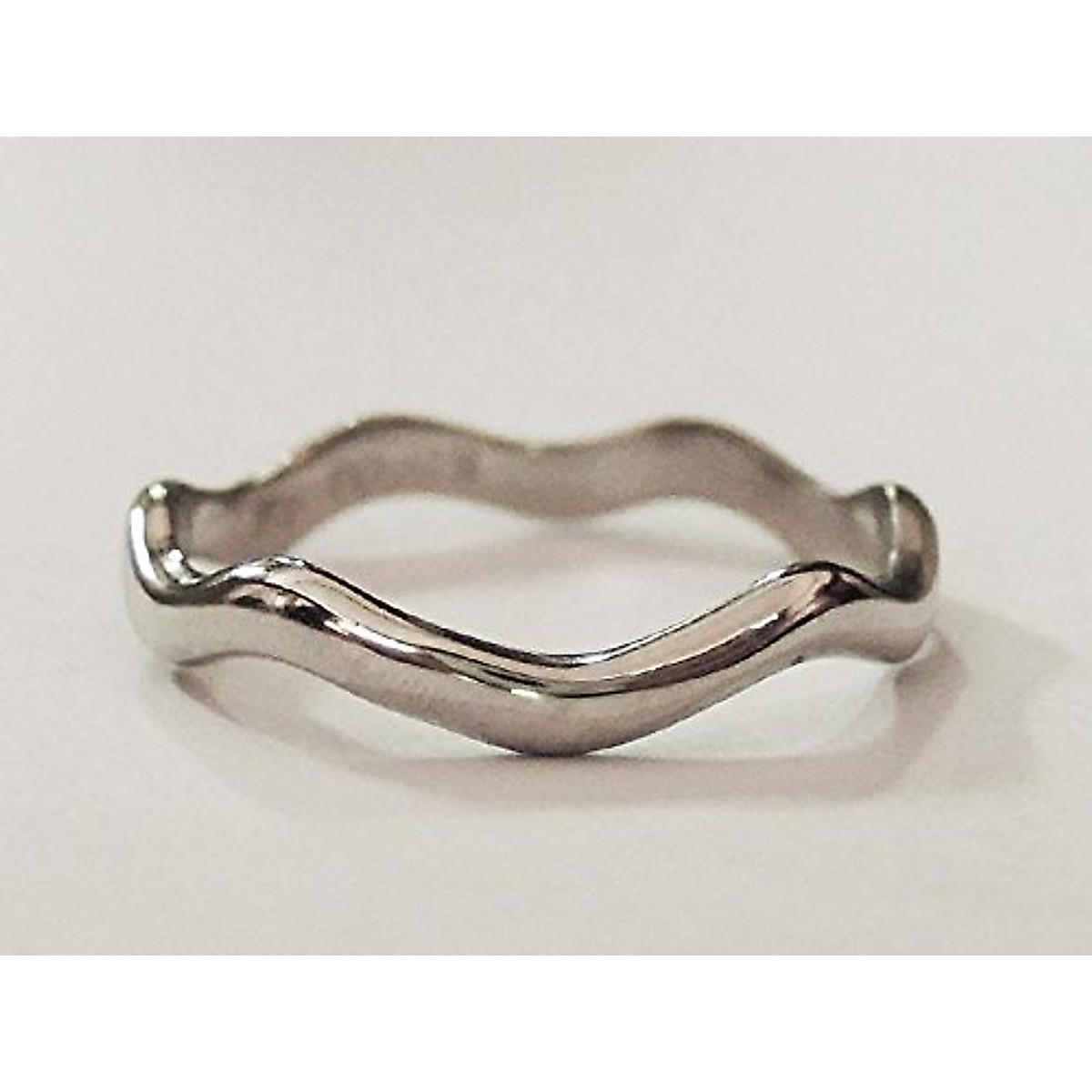 SOVATS Curved Thumb Ring for Women 925 Sterling Silver Rhodium Plated - Simple, Stylish &Trendy Nickel Free Ring, Size 8