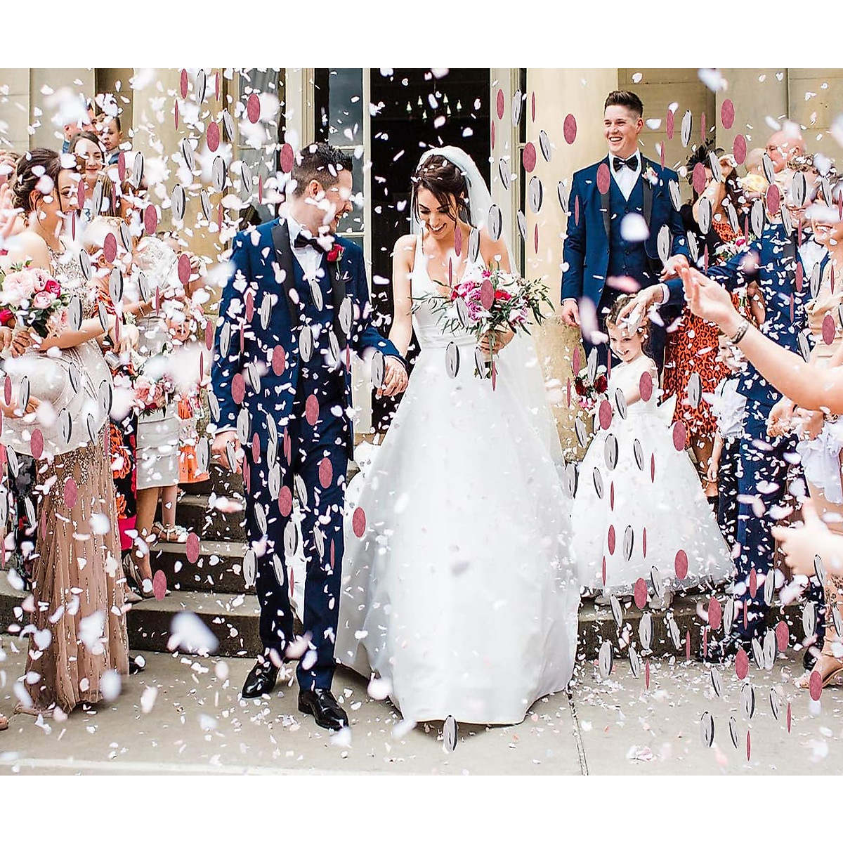 Maroon Confetti/Maroon Graduation Decorations/Burgundy Silver Table Decorations/Burgundy Silver Confetti/Maroon Engagement/Burgundy Silver Birthday Decorations Weddings