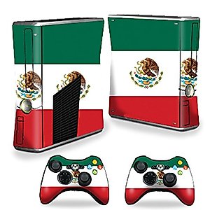 MightySkins Skin Compatible with X-Box 360 Xbox 360 S Console - Mexican Flag | Protective, Durable, and Unique Vinyl Decal wrap Cover | Easy to Apply, Remove, and Change Styles | Made in The USA