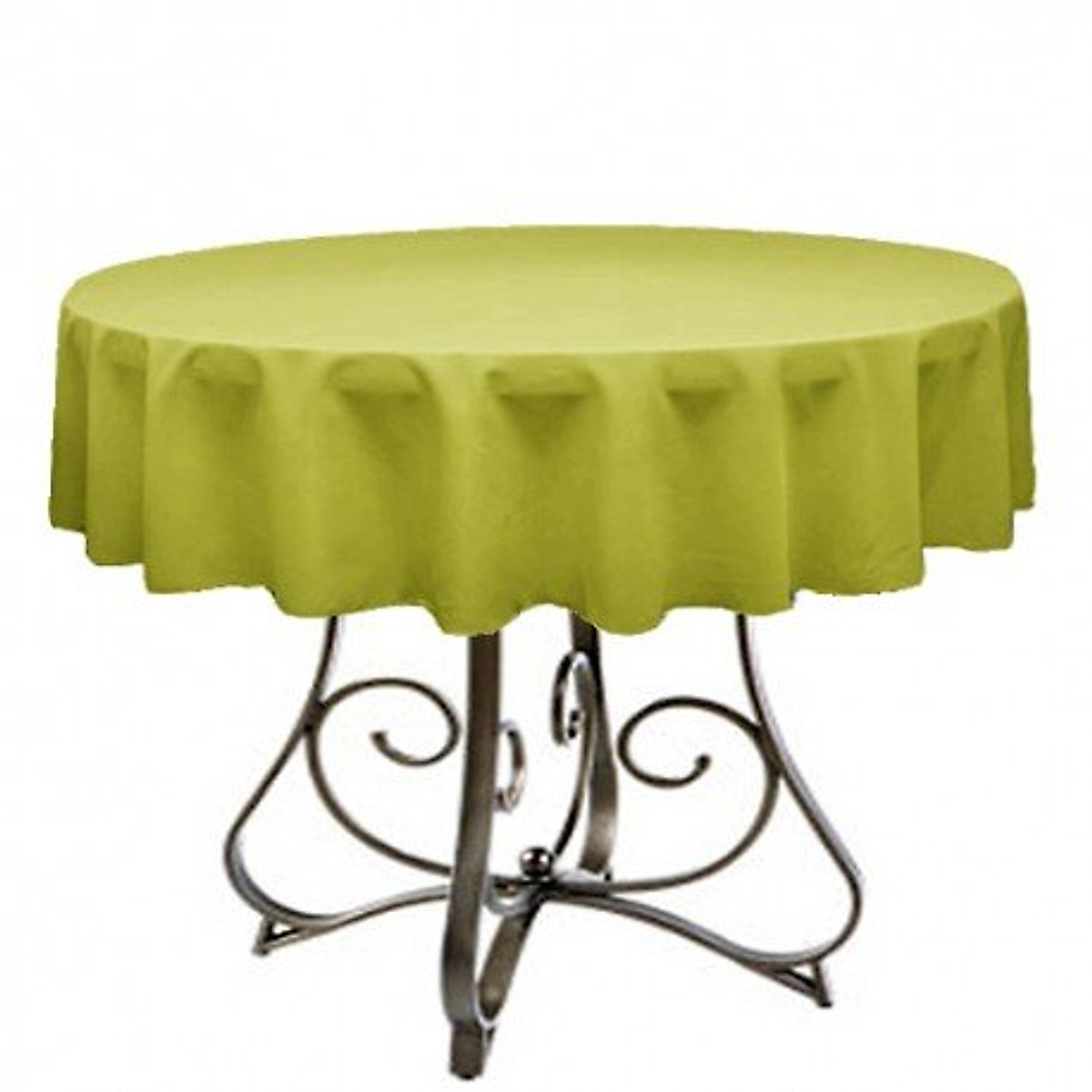 New Creations Fabric & Foam Inc, 58" Round Polyester Poplin Tablecloth for 48" Round Small Coffee Table, Turquoise