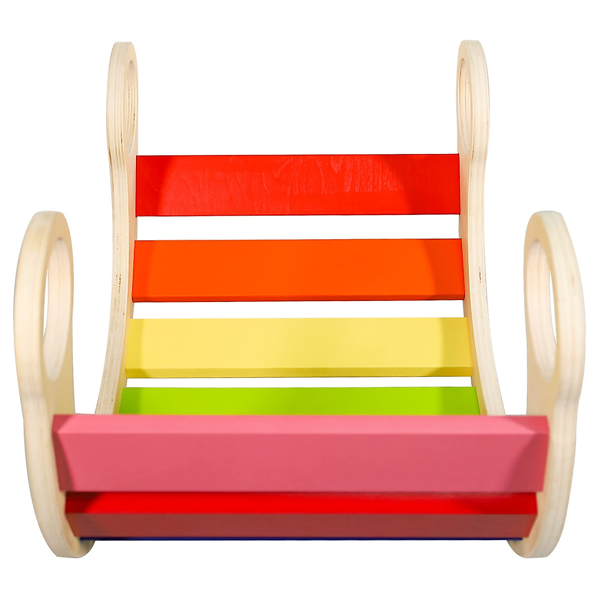 Nautical Beach Decor Waldorf Wooden Rocking Play (Rainbow)