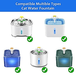 NautyPaws Cat Water Fountain Pump, Extreme Silent Pet Fountain Replacement Pump with 6 ft USB Cable Cord and Cleaning Brush, for 84 oz Automatic Cat Water Fountain, Dog Water Dispenser