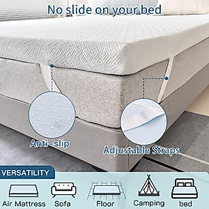 Airensky 2 Inch Memory Foam Mattress Topper,Cooling Gel Infused High Density Twin(39"x75") Topper with Removable Skin-Friendly Cover,Bed Topper for Pressure Relief Back Pain, CertiPUR-US Certified