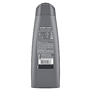 DOVE MEN + CARE Men+Care Shampoo for HealthyLooking Hair Charcoal Clay Naturally Derived Plant Based Cleansers, Fresh, 12 Ounce