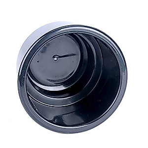 Amarine Made (Set of 4) Black Recessed Drop in Plastic Cup Drink Can Holder with Drain for Boat Car Marine Rv - Black
