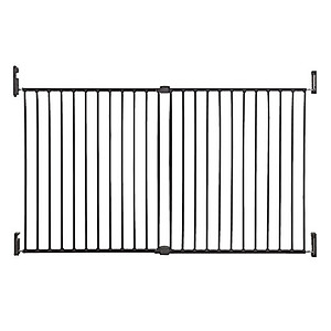 Dreambaby Broadway Extra-Wide Baby Safety GRO-Gate - with EZY Check Indicator Feature - Fits Openings 30-53 inches Wide - Charcoal - Model L2116