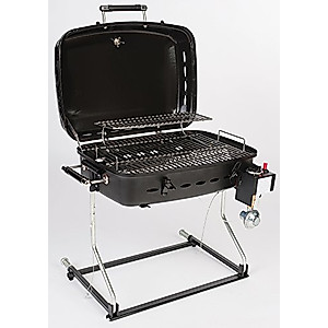 Faulkner 51322 Black Barbecue Grille with Disposable Bottle Adapter