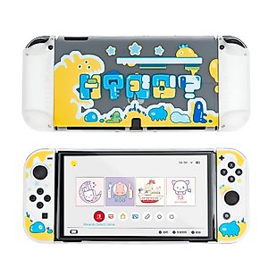 GeekShare Protective Case Slim Cover Case Compatible with Nintendo Switch OLED and Joy-Con - Shock-Absorption and Anti-Scratch - Alien