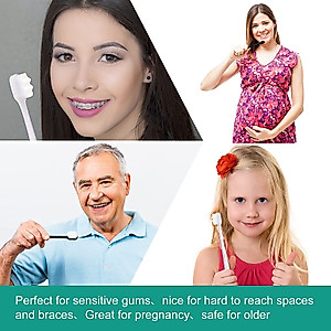 6 Pack Toothbrushes Soft Toothbrushes for Adults Extra Soft Toothbrushes for Sensitive Gums Ultra Soft Toothbrushes with 20000 Bristles for Bleeding Gums Ideal for Elder Pregnant Kids Home Travel