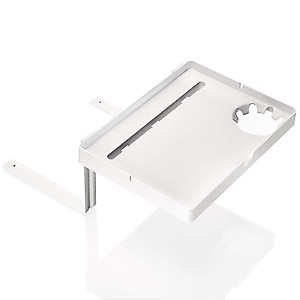 Aleratec Bedside Shelf and Mattress Tray Nightstand with Built in Cup Holder and Tablet or Phone Slot | Night Accent Table Bed Stand - White