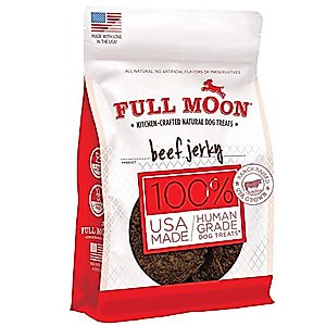 Full Moon Beef Jerky Healthy All Natural Dog Treats Human Grade Made in USA Grain Free 11 oz