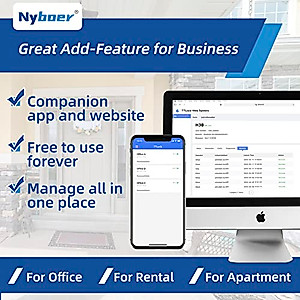 Smart Lock, Nyboer Smart Door Handle, Fingerprint, Keyless Entry Door Lock with Handle, Digital Lock with Keypad, Electronic Passcode Smart Door Lock for Front Door,Keypad Door Handle