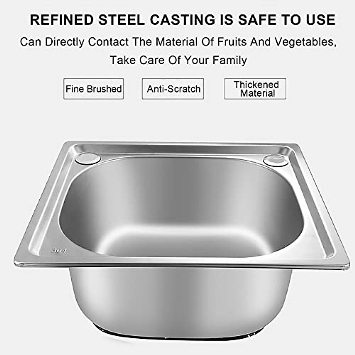Stainless Steel Commercial Wall Mounted Hand Sink with Drainer Unit and Tap - Hot and Cold - Perfect for Outdoor Indoor, Garage, Laundry/Utility Room - Single Bowl Sinks