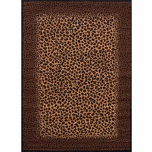 United Weavers of America Legends Collection Leopard Skin Rug, 5'3" by 7'2", Black, Model:910 04050